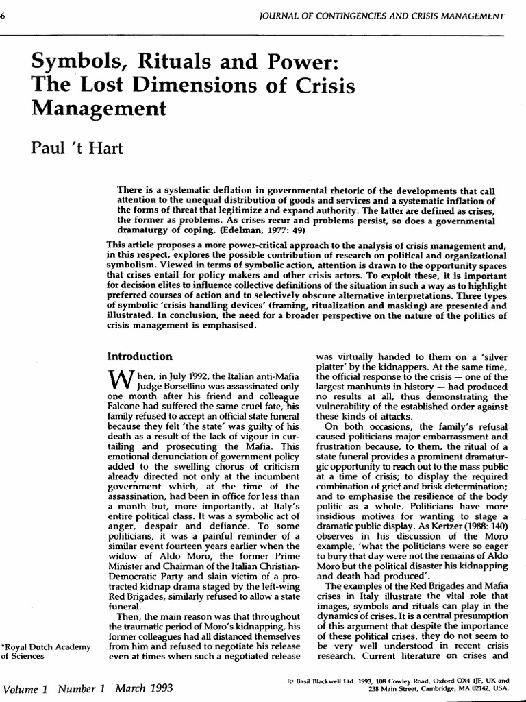 Symbols, Rituals and Power | PDF | Framing (Social Sciences) | Crisis ...