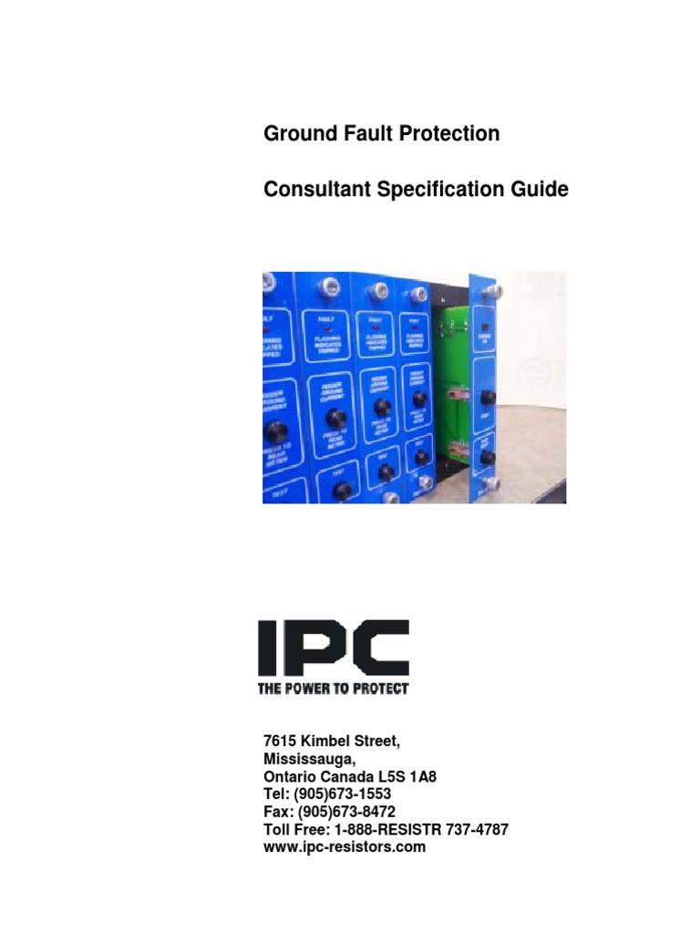 Ground Fault Protection Specification Guide | PDF | Relay | Switch