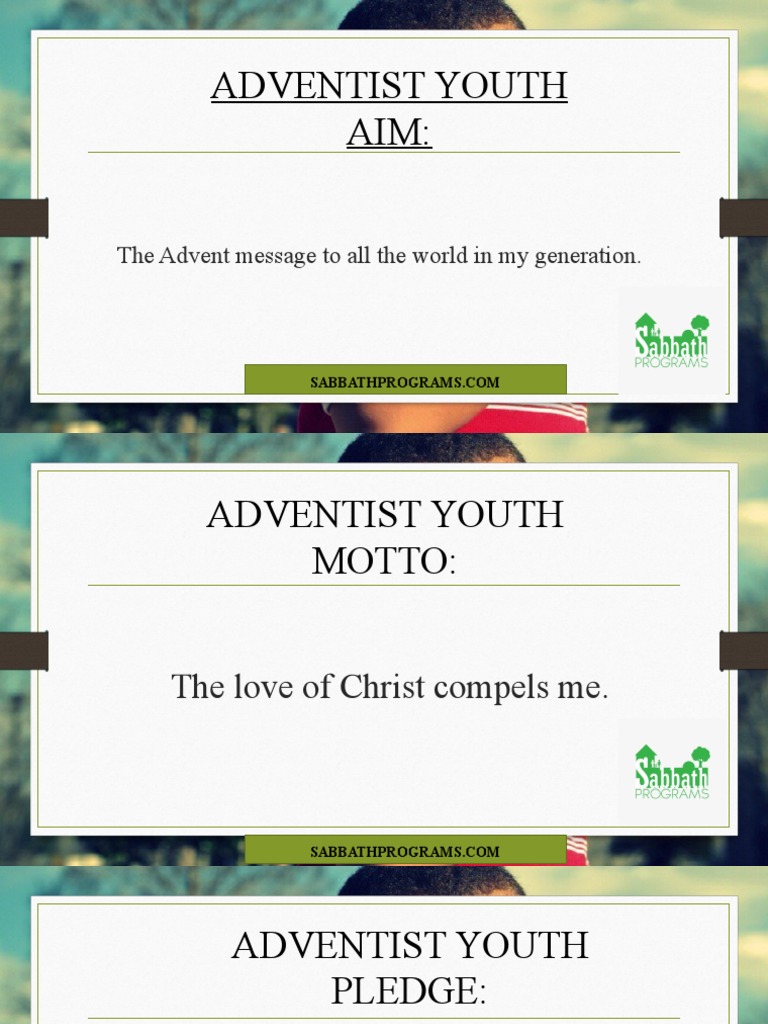 Adventist Youth AY AIM MOTTO Pledge Song Lyrics | PDF