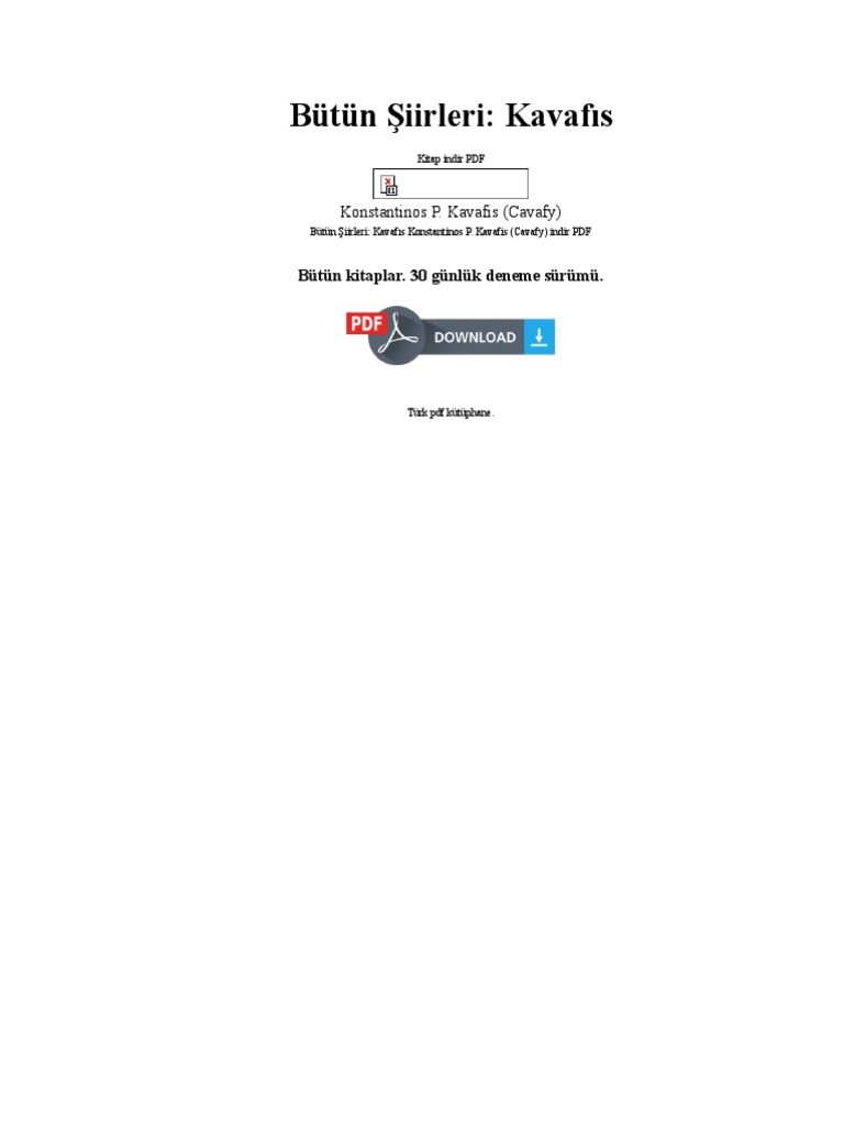 Butun Siirleri Kavafis | PDF