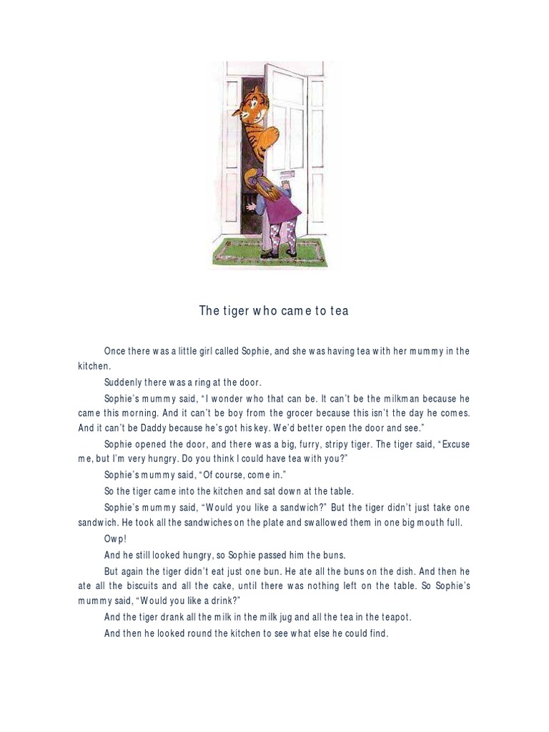 The Tiger Who Came To Tea PDF | Download Free PDF | Food And Drink | Foods