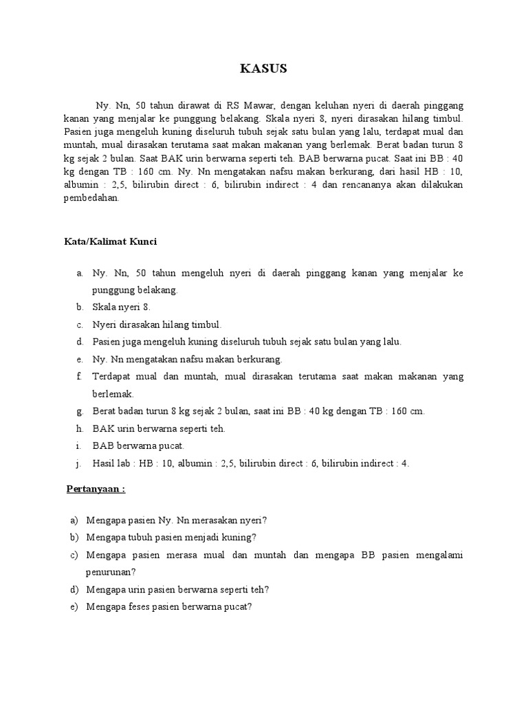 KASUS Kolelitiasis Tutorial Askep | PDF