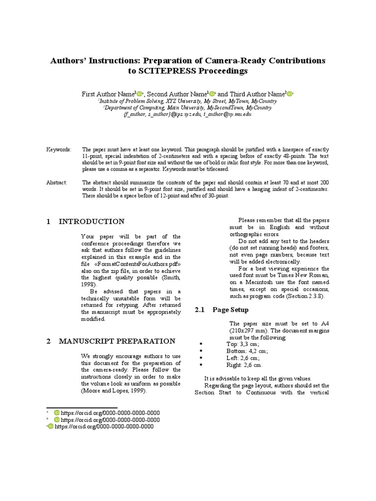 Authors' Instructions: Preparation of Camera-Ready Contributions To ...