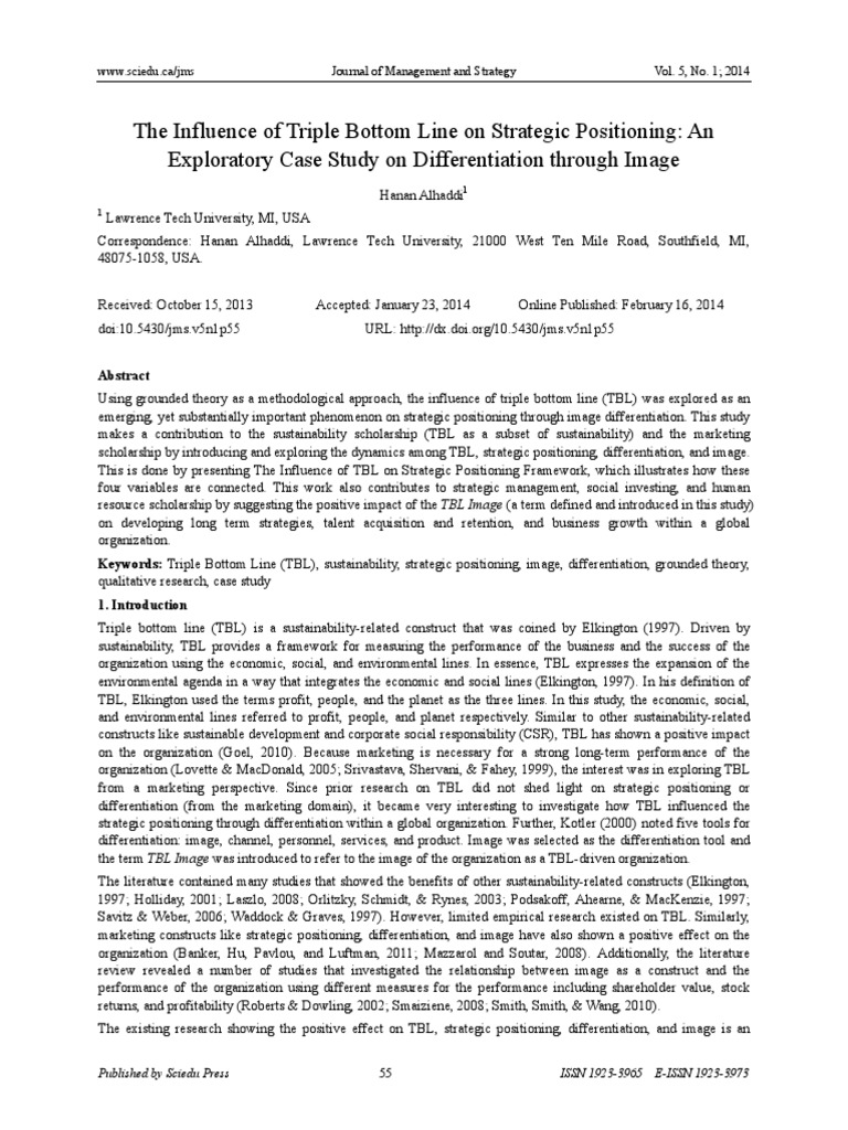 The Influence of Triple Bottom Line | PDF | Corporate Social ...