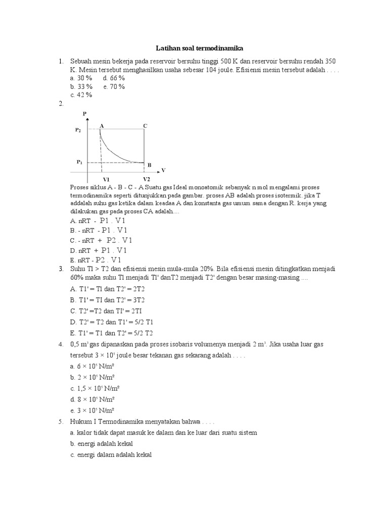 Soal Termodinamika | PDF