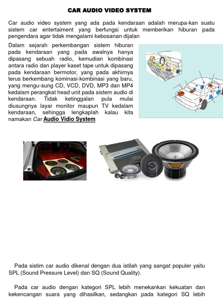 Sistem Audio Video Mobil Terlengkap | PDF
