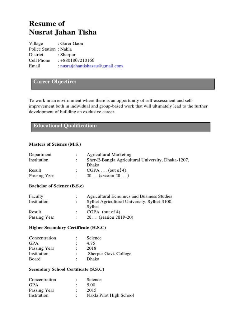 Resume of Tisha PDF | PDF | Schools | Computing And Information Technology