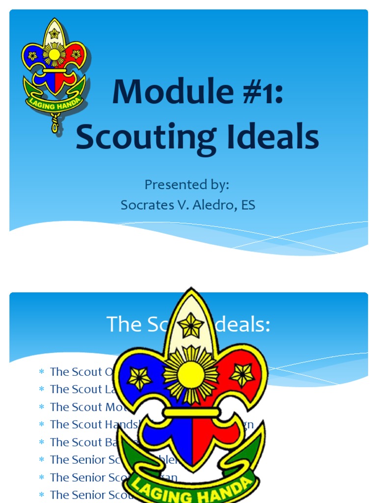 Module #1: Scouting Ideals: Presented By: Socrates V. Aledro, ES | PDF ...