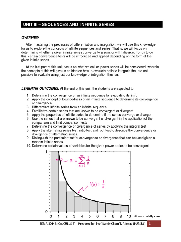 3 1 Infinite Sequences Pdf Sequence Series Mathematics