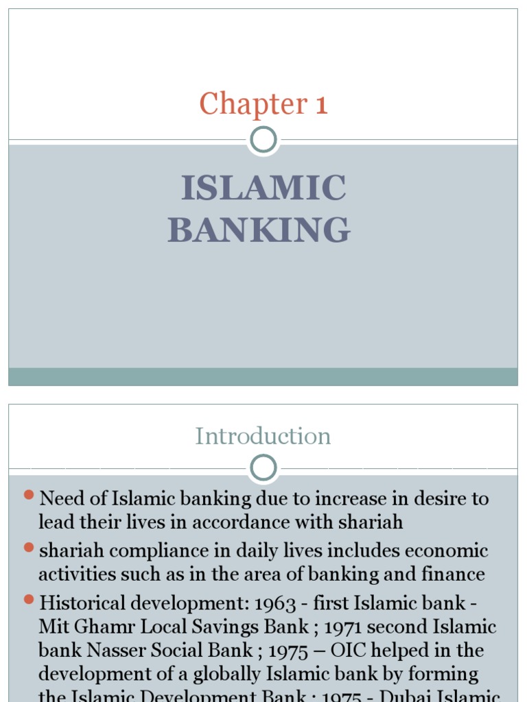 Chap 1 - Islamic Banking | PDF | Islamic Banking And Finance | Banks