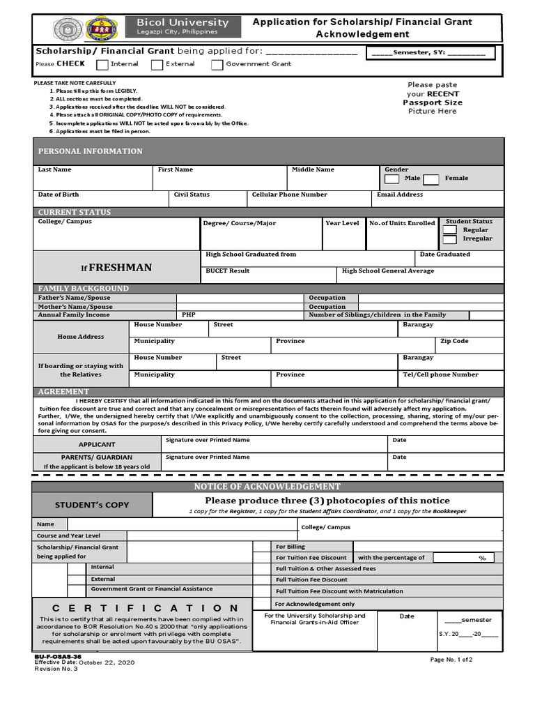Scholarship New Form | PDF | Tuition Payments | Government