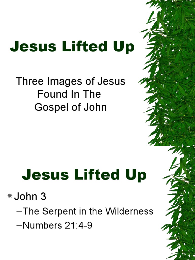 Jesus Lifted Up: Three Images of Jesus Found in The Gospel of John ...
