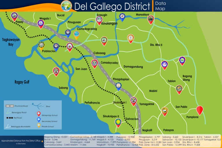 School Data Map of Del Gallego District | PDF