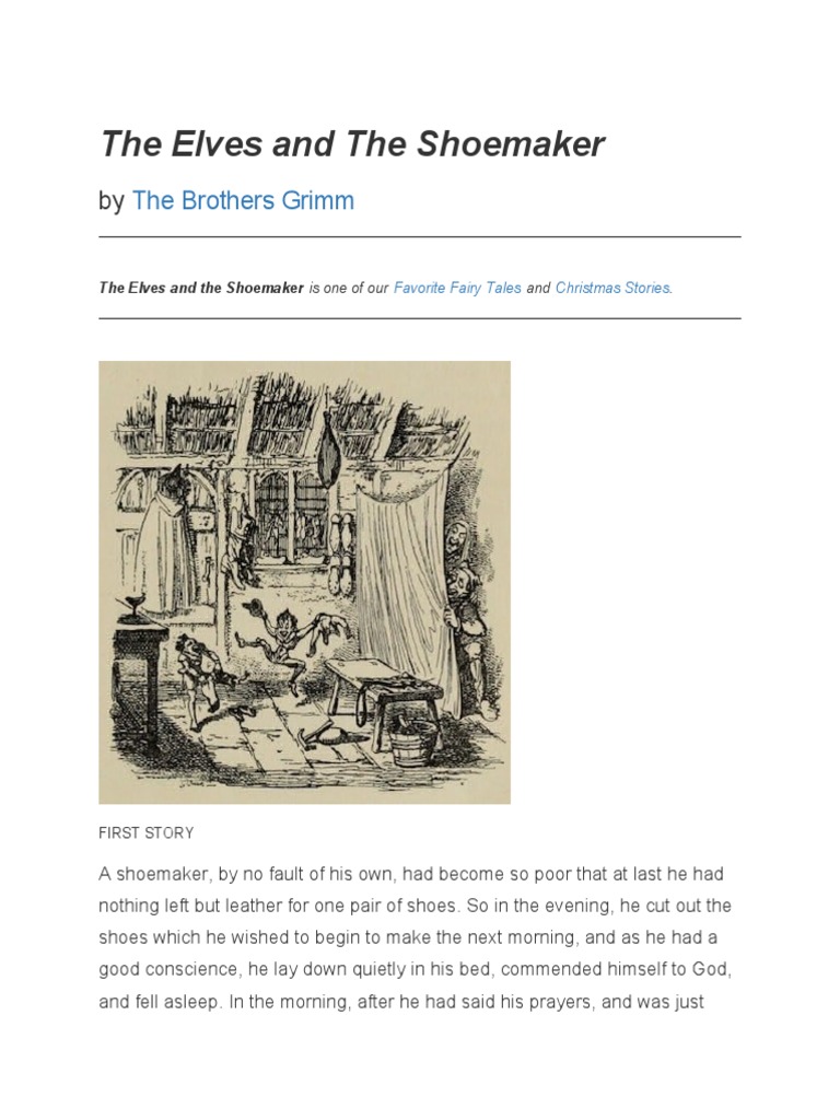 The Elves and The Shoemaker | PDF | Clothing