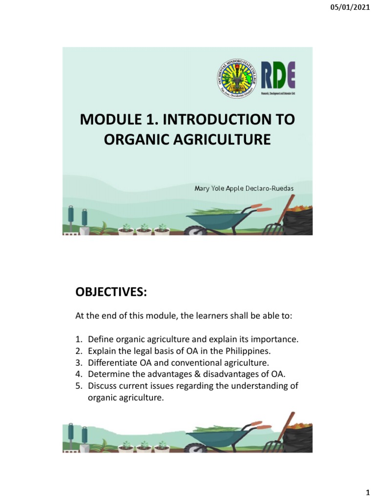 Introduction to Organic Agriculture | PDF | Organic Farming | Agriculture