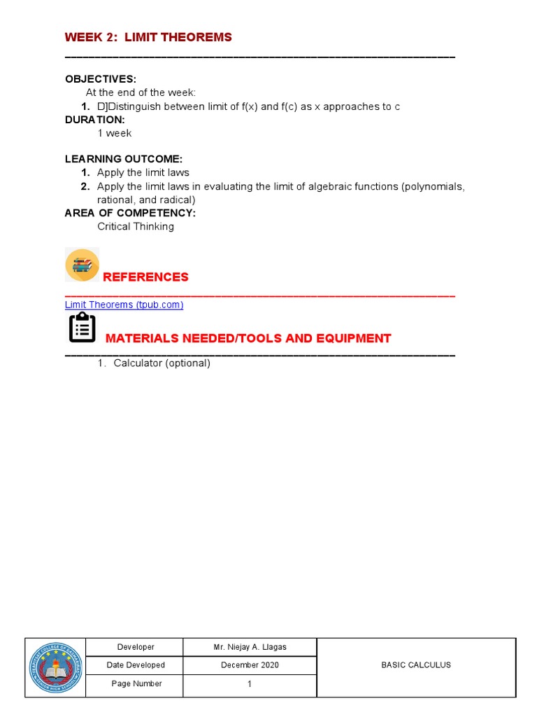 Understanding Limit Theorems in Calculus | PDF | Calculus | Theorem