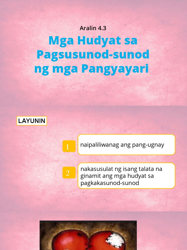 Aralin 4.3 Mga Hudyat Sa Pagsusunod-Sunod NG Mga Pangyayari | PDF