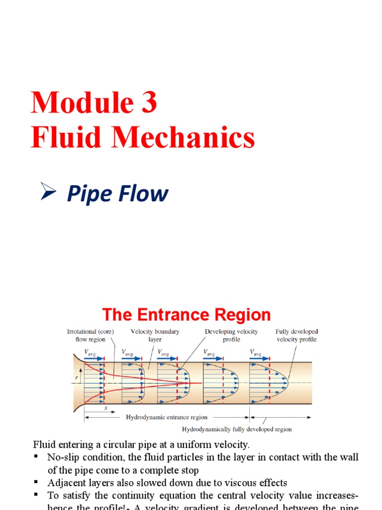 Module 3-Part3-FM&FMC - Pipe Flow | PDF | Boundary Layer | Fluid Dynamics