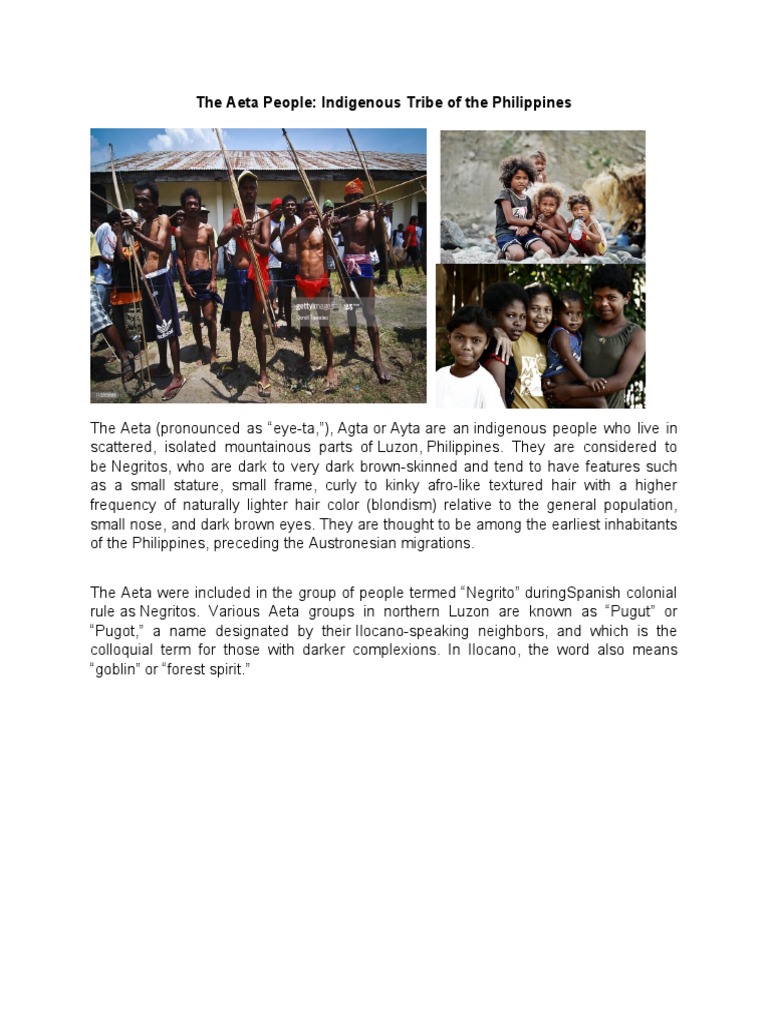 The Aeta People: Indigenous Tribe of The Philippines | PDF