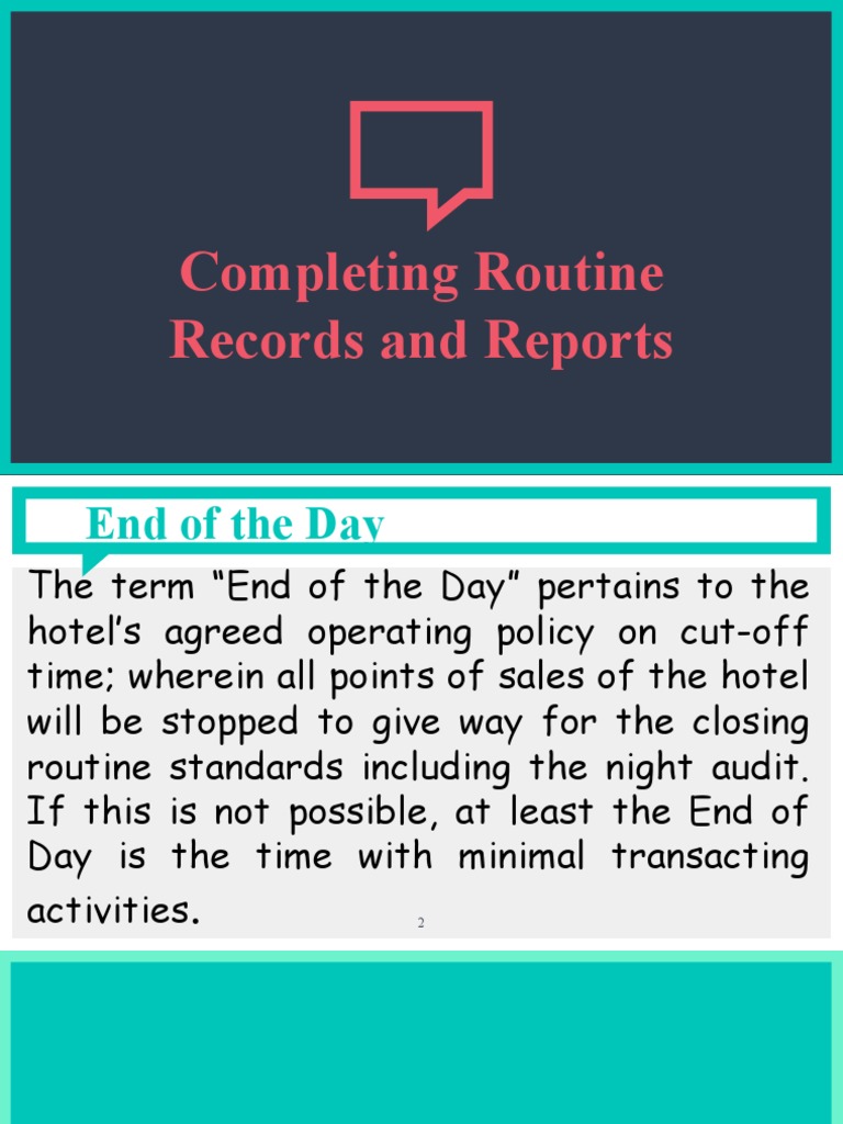 Completing Routine Records and Reports | PDF