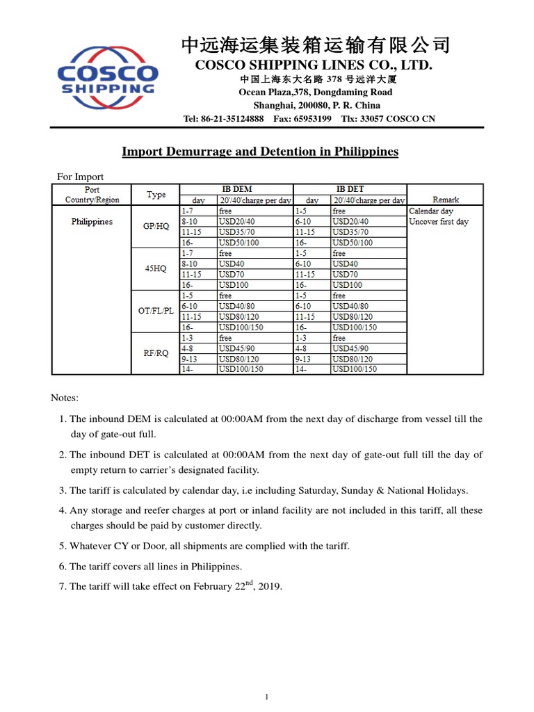 DD Tariff Imp in Philippines 201902 | PDF