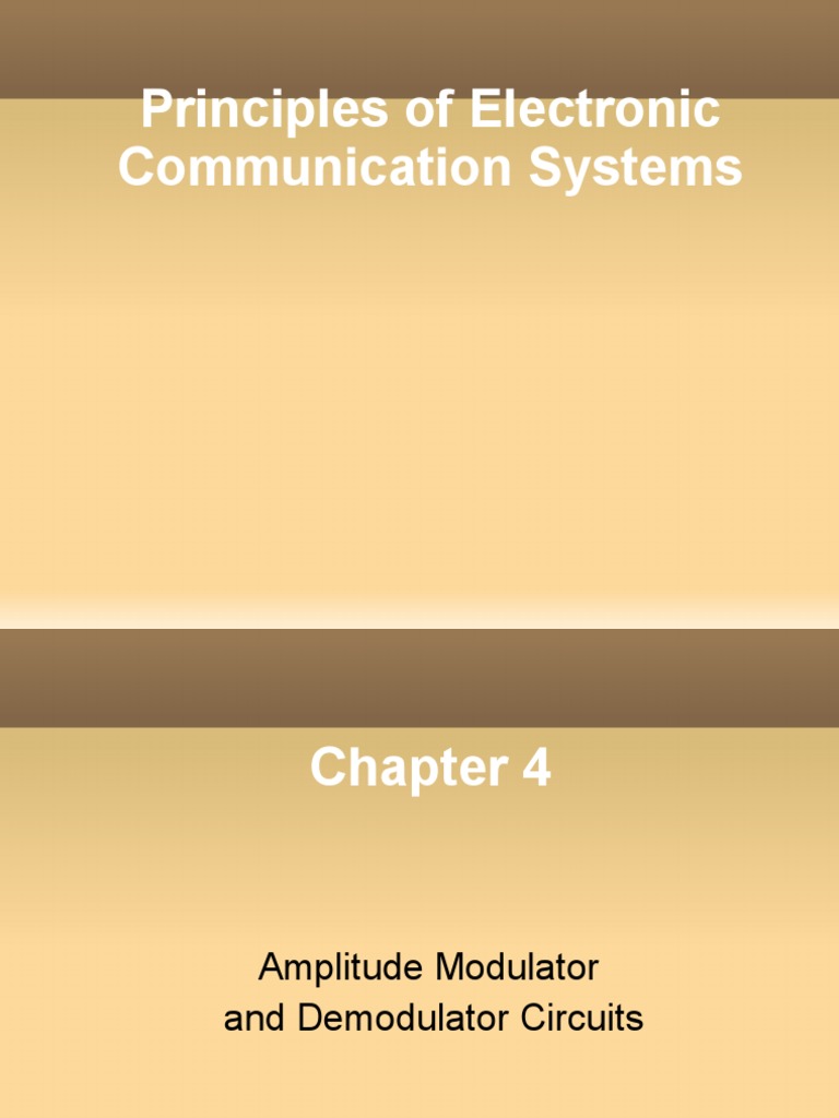 Principles of Electronic Communication Systems | PDF | Detector (Radio ...