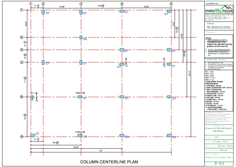 Column Centerline Plan | PDF