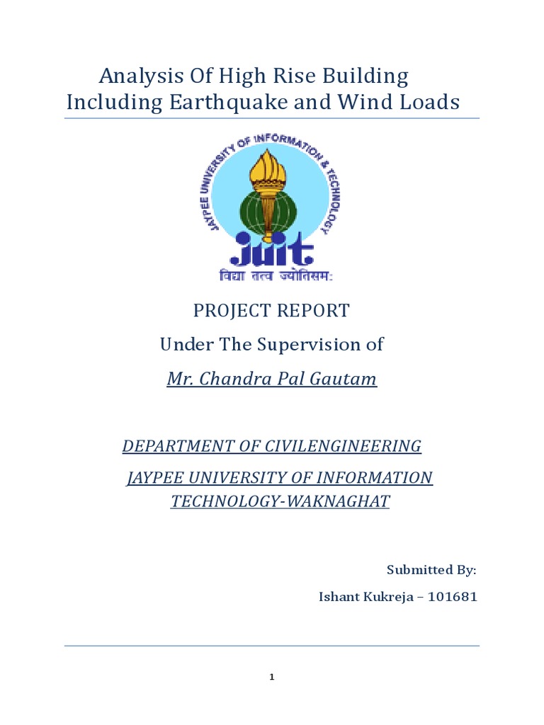 Analysis of High Rise Building Including Earthquake and Wind Loads ...