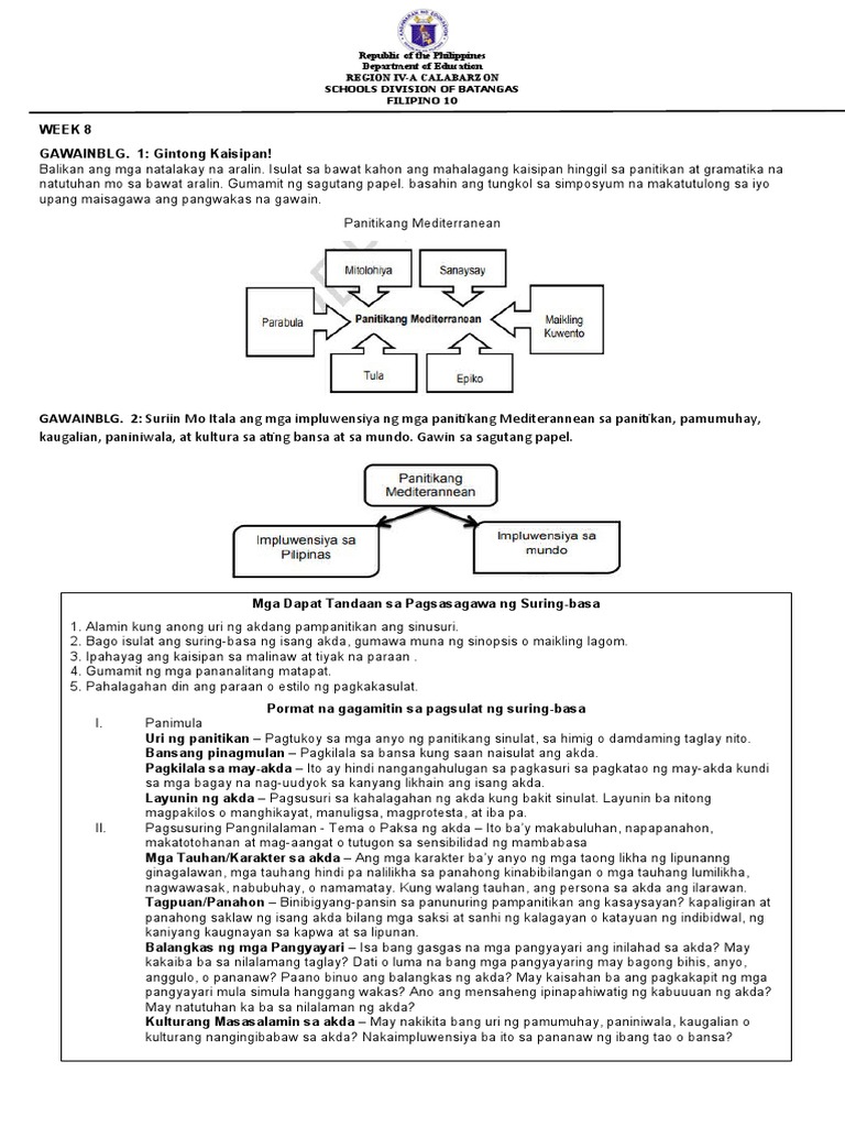 Act Sheets WK 8 | PDF