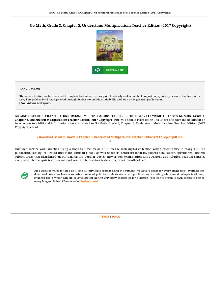 File G Go Math Grade 3 Chapter 3 Understand Multiplicat | PDF | E Books ...