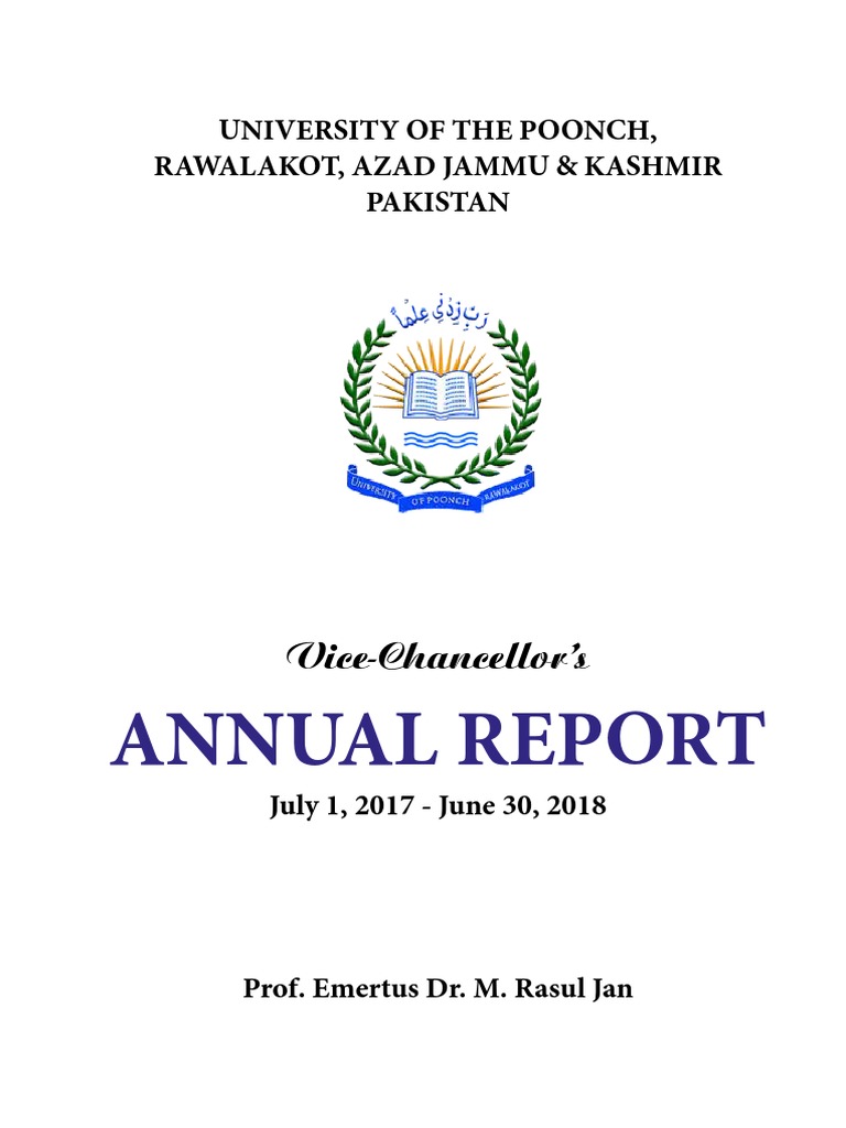 University of The Poonch Azad Kashmir Pakistan Annual Report | PDF ...