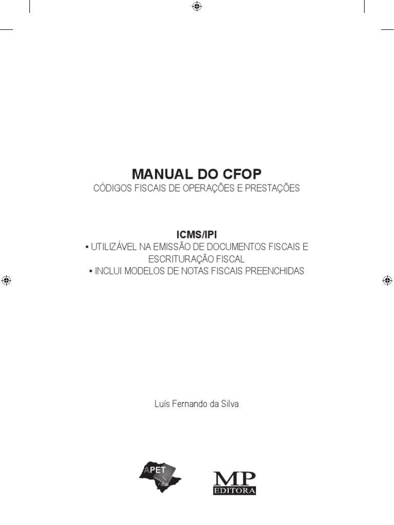 Manual Do CFOP | PDF | Recibo | Escrituração contábil