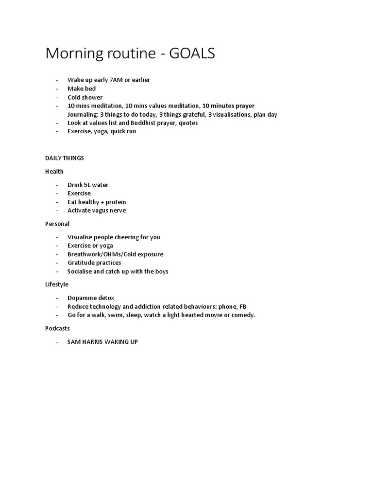 Morning Routine 2021 | PDF | Spirituality | Religious Behaviour And ...