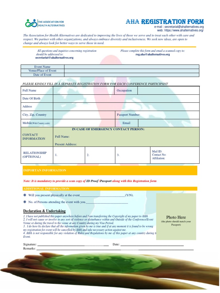 Conference Registration - Form PDF | PDF | Government And Personhood ...
