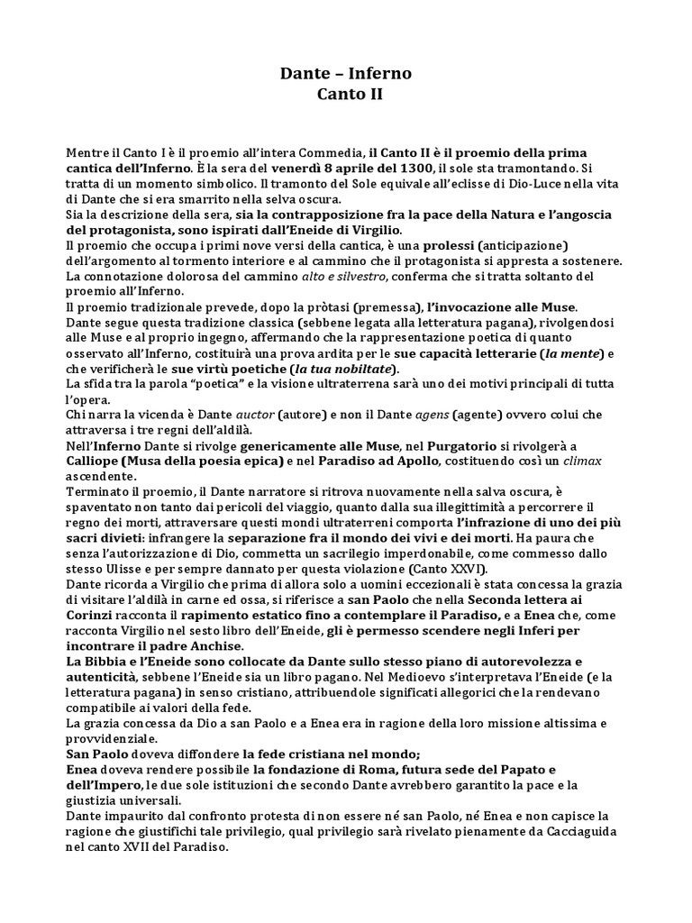 Dante - Inferno Canto II PDF | PDF