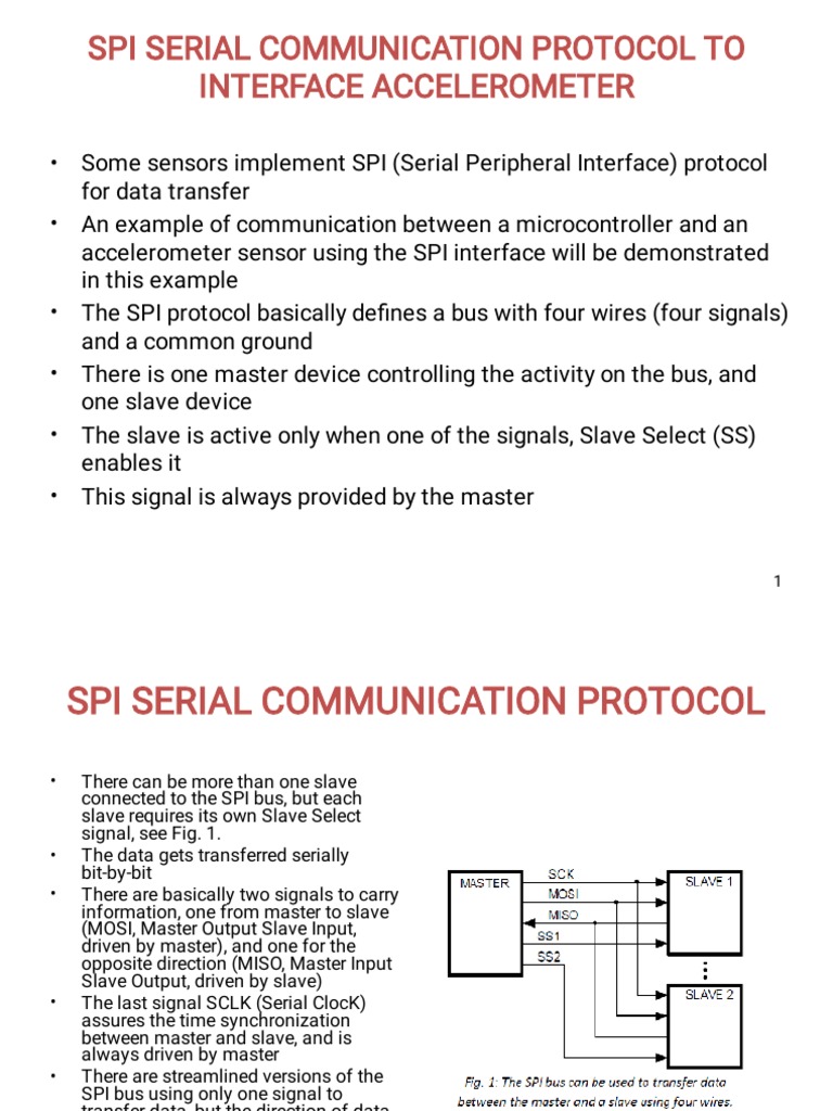 SPI Protocol for Accelerometer Interface | PDF | Information And ...