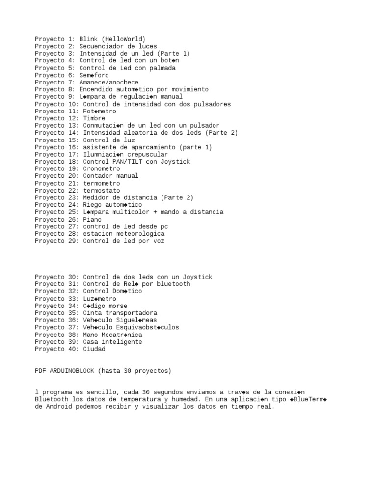 Guia De Proyectos Arduino Pdf Hogar Jardinería Y Bricolaje