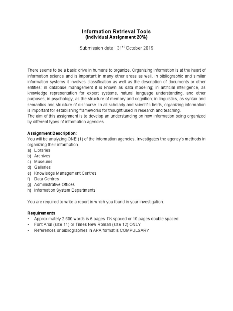 Individual Assignment - IMC451 (Ver 2019) | PDF