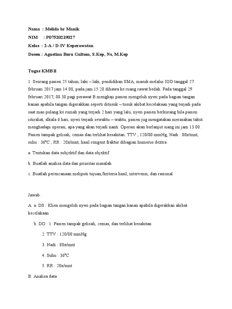 Tugas KMB II (Bu Agus) - Melida BR Manik | PDF