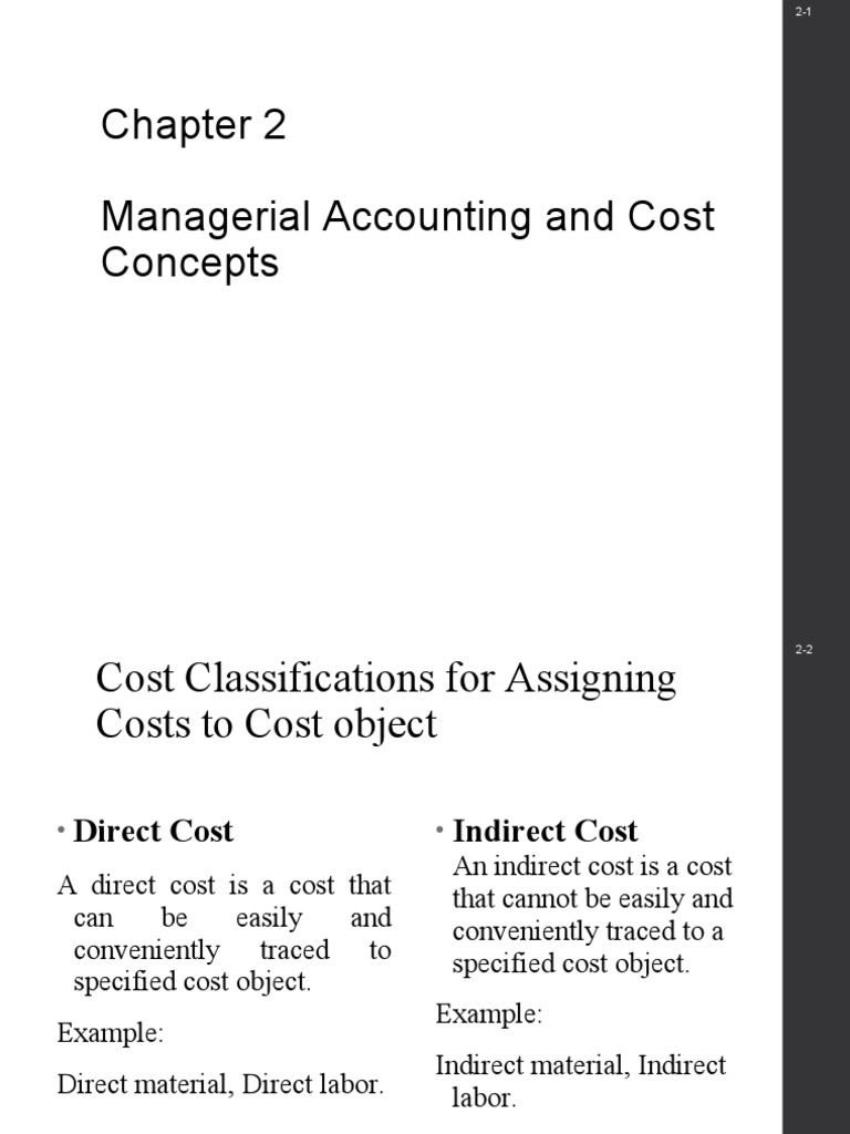 Chapter 2 Managerial Accounting and Cost Concepts | PDF | Cost ...