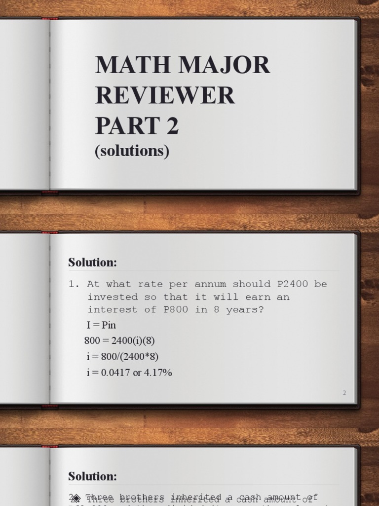 Mathmajor2 Solutions | PDF | Mathematical Analysis | Elementary Mathematics