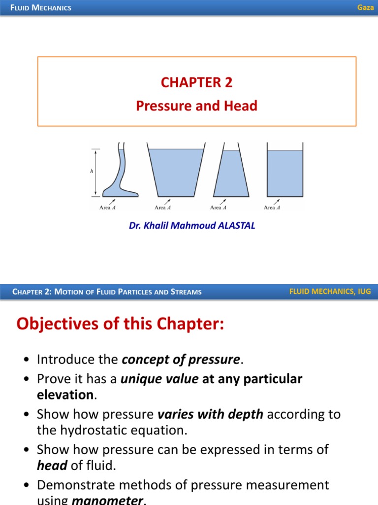 Chapter2 PressureAndHead KA V1 | PDF | Pressure Measurement | Pressure