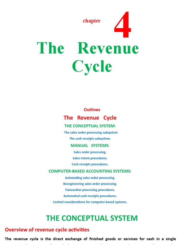 Chapter 4 The Revenue Cycles | PDF | Financial Transaction | Receipt