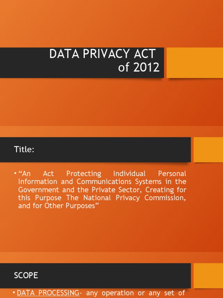Data Privacy Act | PDF | Consent | Information