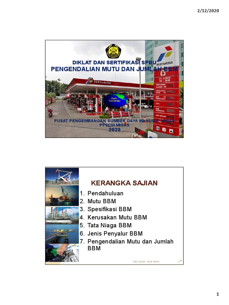 Pengendalian Mutu Dan Jumlah SPBU (2020) PDF | PDF