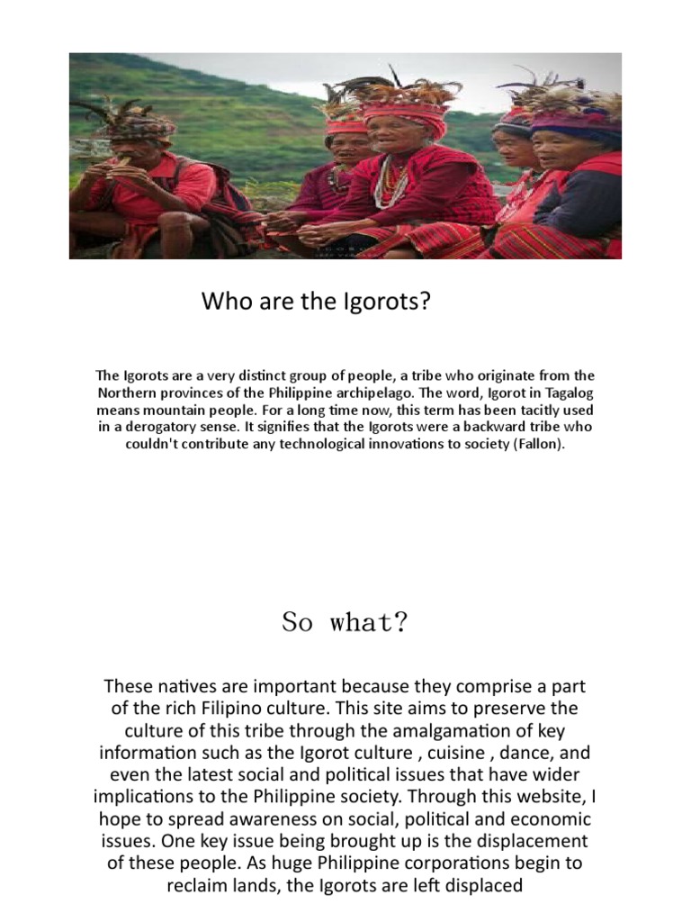 Who Are The Igorots? | PDF | Clothing | Foods