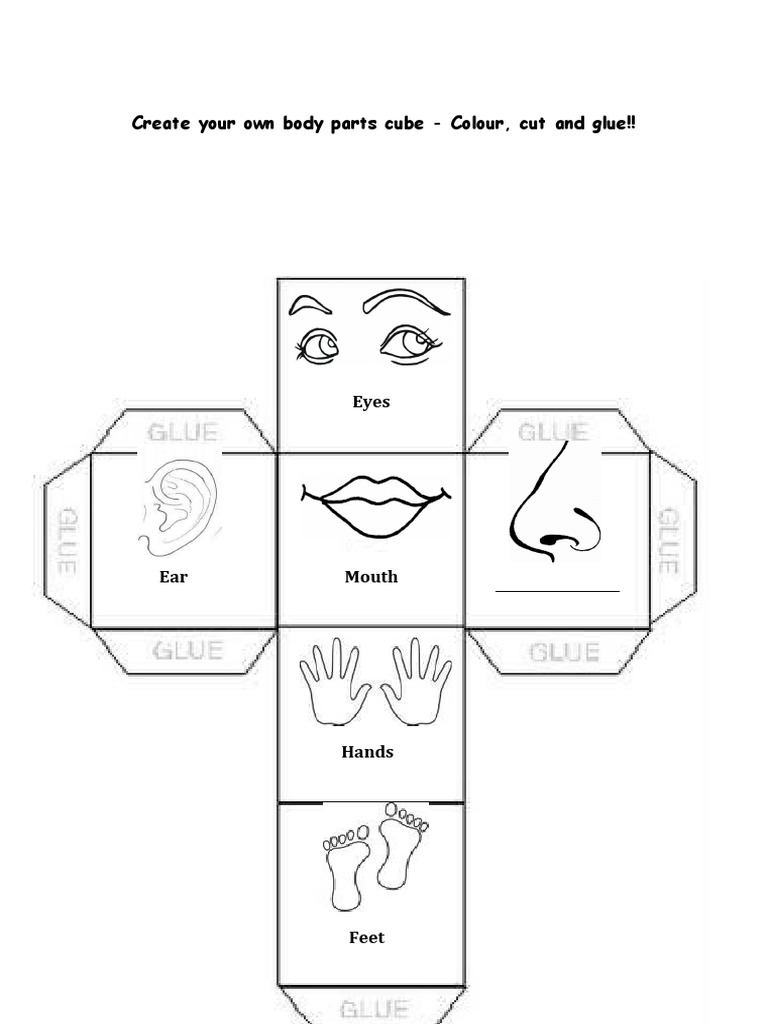Body Parts Games Picture Description Exercises Pronunciation - 48654 | PDF