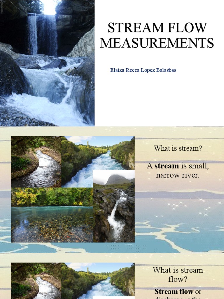 Stream Flow Measurements: Elaiza Recca Lopez Balasbas | PDF | Flow ...