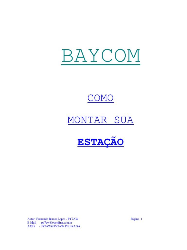 Como montar uma estação de packet de baixo custo usando uma placa ...