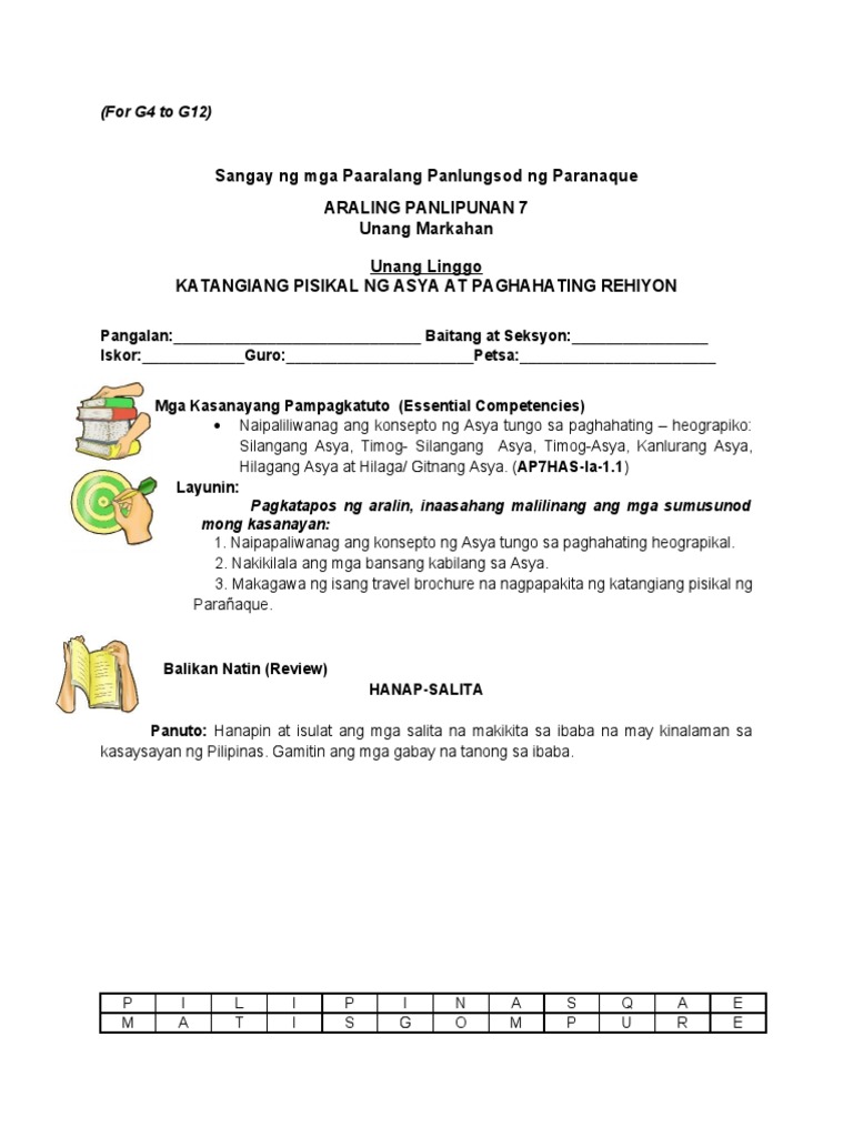 Ap Grade7 Quarter1 Module Week1 | PDF